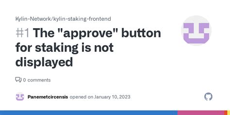 The Approve Button For Staking Is Not Displayed Issue Kylin Network Kylin Staking
