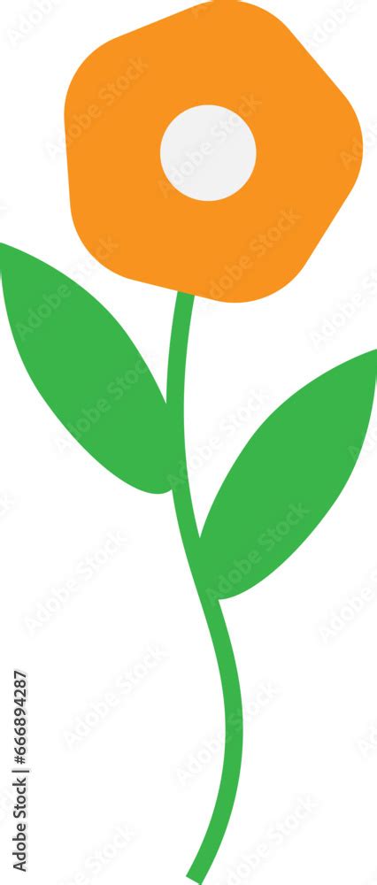 귀여운 꽃 모양 벡터 일러스트 Stock Vector Adobe Stock