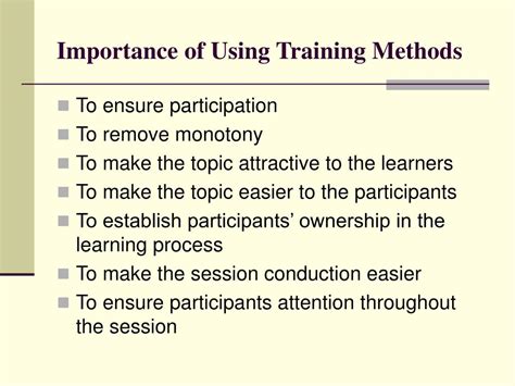 Ppt Training Methods Powerpoint Presentation Free Download Id4025467