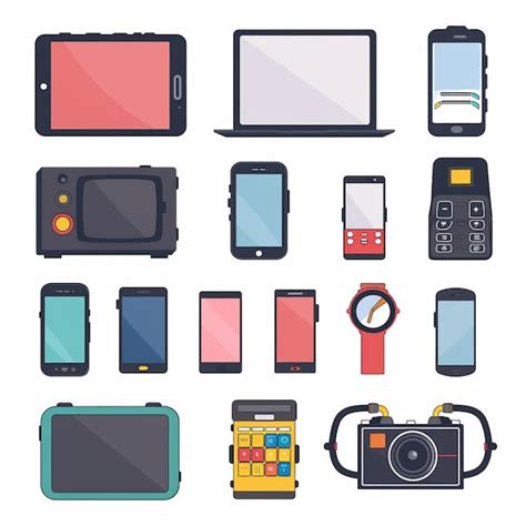 vector technology illustration device gadget digital set modern design
