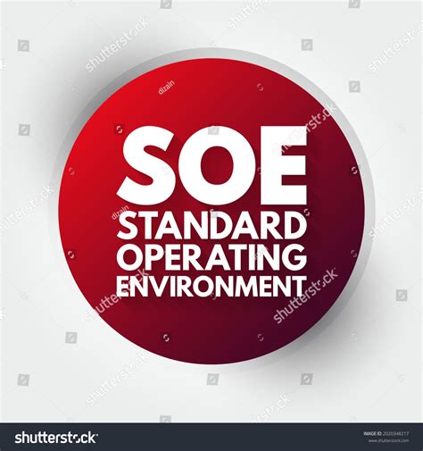 soe standard operating environment standard implementation stock vector