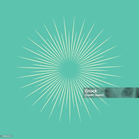 기하학적 인 손으로 그린 햇살 태양 광선 Starburst Blast Lines 스톡 일러스트 선의 형태로 광선으로 빛나는 별
