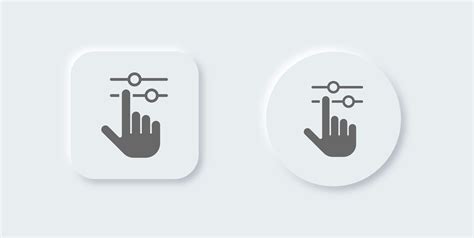 Adjust Solid Icon In Neomorphic Design Style Control Signs Vector