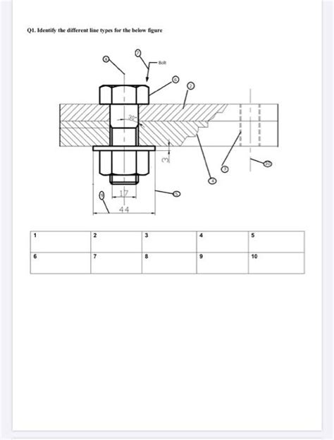 Solved Q Identify The Different Line Types For The Below Chegg