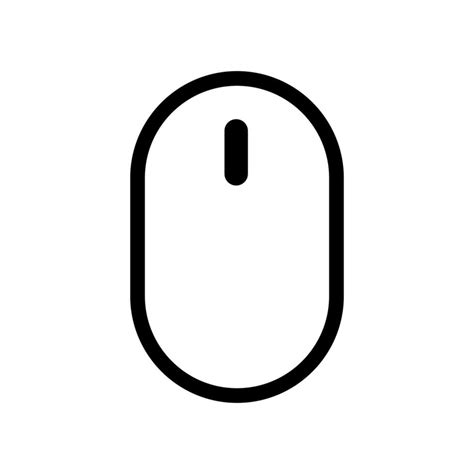Computer Mouse Lineal Icon Symbol Vector Black Outline Computer Mouse