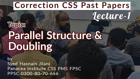 Correction Css Past Papers Doubling And Parallel Structure Lecture 1