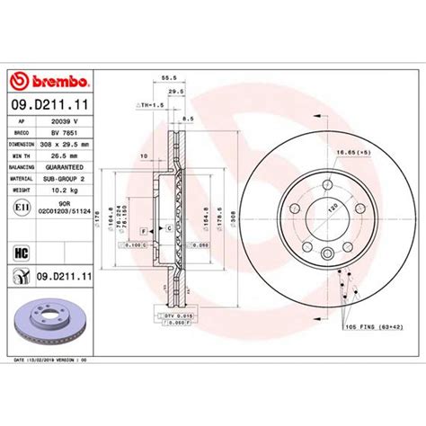 Brake Disc Brembo 09d21111