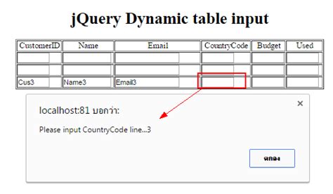 Jquery Dynamic Table Multi Input สร้างแบบฟอร์มสำหรับ Insert ข้อมูลหลายๆ รายการ