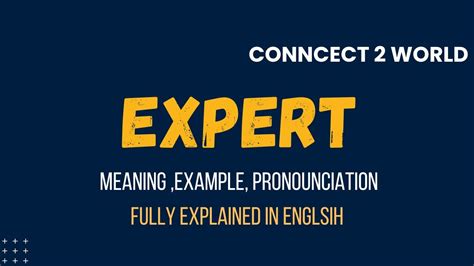 What Does Expert Means Meanings And Definitions With Expert In