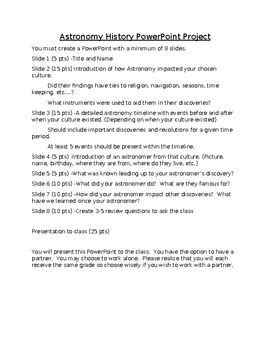 Astronomy Astronomy History PowerPoint Project By Transformation Teaching