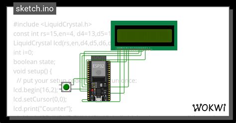 Swich With Lcd Wokwi Esp32 Stm32 Arduino Simulator