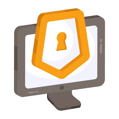 Monitor With Shield Showcasing System Security Icon 36266423 Vector Art