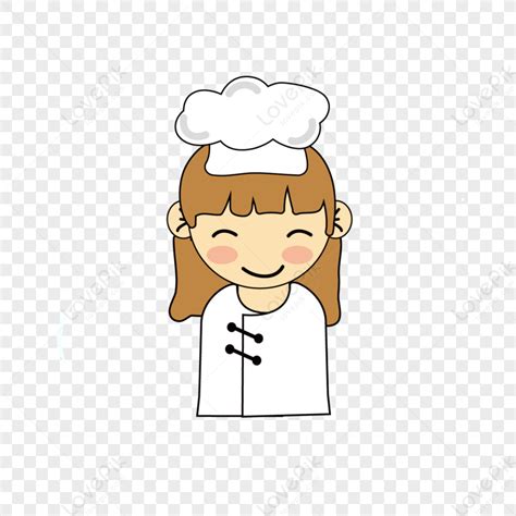 만화 어린 소녀 요리사 모자입니다조리사 Png 일러스트 무료 다운로드 Lovepik