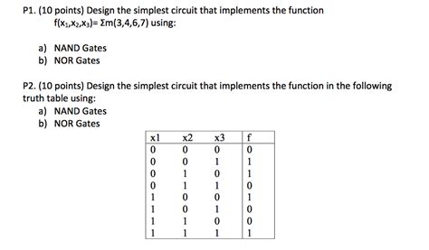 Solved P Points Design The Simplest Circuit That Chegg