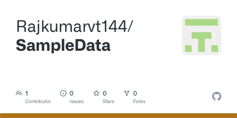 GitHub Rajkumarvt SampleData