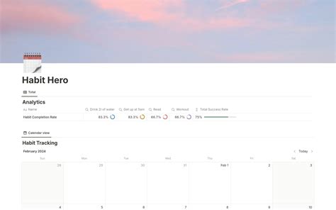 Habit Hero Template Notion Marketplace