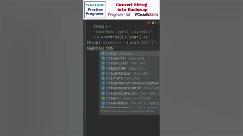 Java Program 52 How To Convert String Into Hashmap In Java Shorts Java Coding Viral Youtube