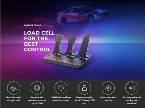 Moza SRP Pedals With Clutch | Racing Sim Pedal Combo – Player1 Sim Gear