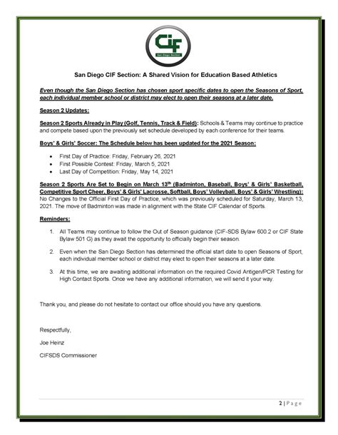 Cif San Diego Section Updates Season Schedules After Temporary Restraining Order Allows Sports