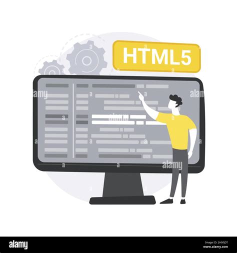Html5 Website Development Abstract Concept Vector Illustration Stock