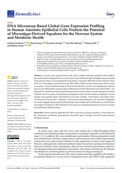 pdf dna microarray based global gene expression profiling in human