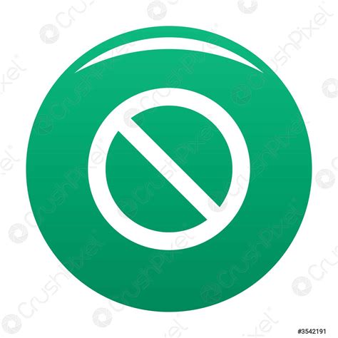 Cursor Stop Element Icon Vector Green Stock Vector 3542191 Crushpixel