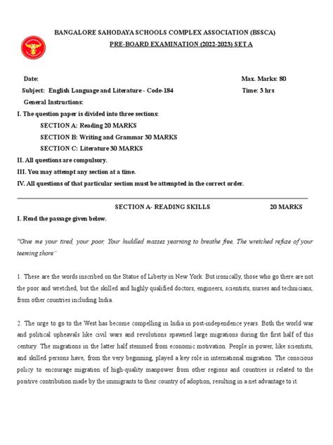 English Qp Set A Pdf Pdf Dogs Human Capital Flight