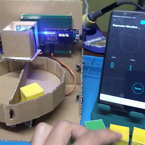 arduino iot apps blynk project esp8266 green yellow color sorting