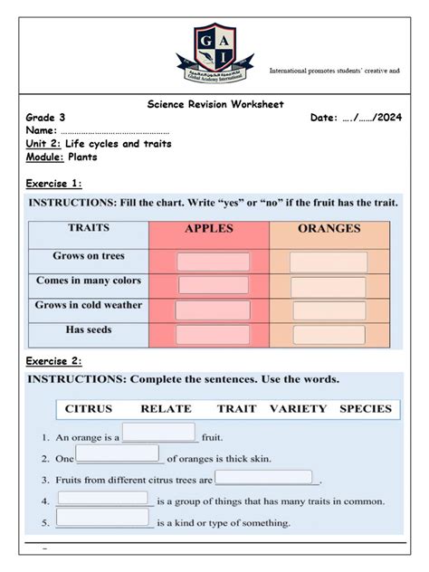T1w7 Science Revision Worksheet With Ak 14102024 175123 Pdf