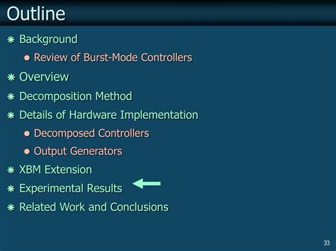 Ppt A Cycle Based Decomposition Method For Burst Mode Asynchronous Controllers Powerpoint