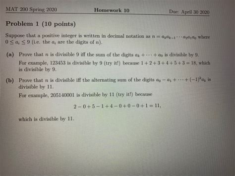 Solved Please Do Problem 1 With Emphasis On Using Modulo
