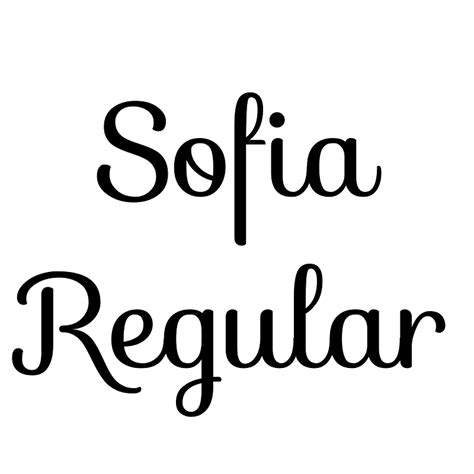 sofia regular free fonts on