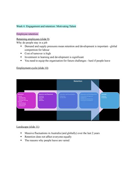 week 6 intro to hrm lecture notes week 6 engagement and