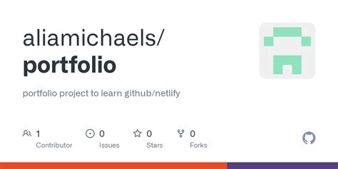 Github Aliamichaelsportfolio Portfolio Project To Learn Githubnetlify