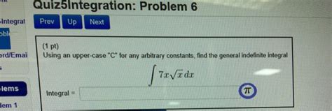 solved using an upper case c for any arbitrary constants