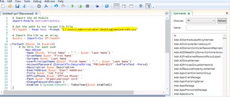 Creating User Accounts From A Csv File In Powershell Powershell