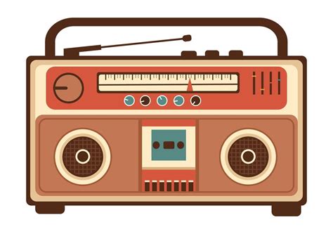 Retro Radio Player Style For Record Old Receiver Interviews Celebrity And Listening To Music