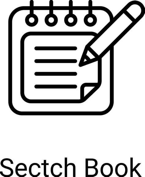 Note Book Outline Icon Photography And Digital Art Line Vector Design 10108080 Vector Art At