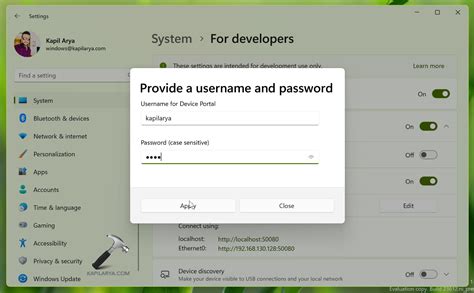 Enable Device Portal On Windows 11