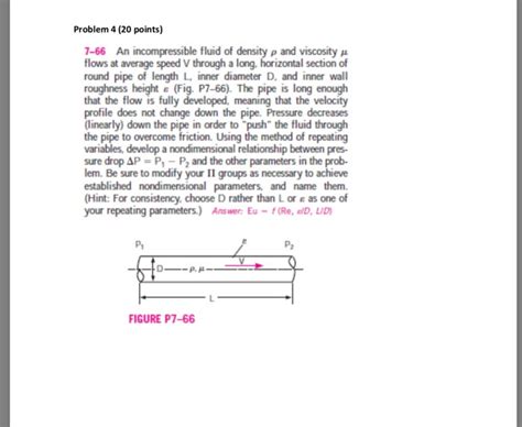 solved problem 4 20 points 7 66 an incompressible fluid of