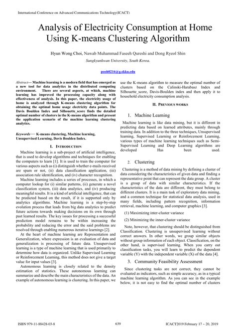 Pdf Analysis Of Electricity Consumption At Home Using K Means Clustering Algorithm