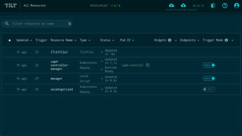 Developing Cluster Api Provider Hetzner With Tilt Caph Docs