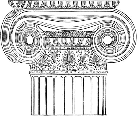 Ionic Column Coloring Page