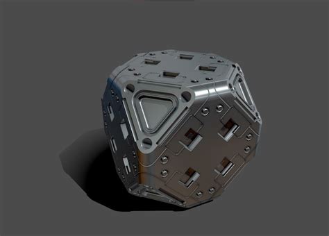 Sci Fi Cube 01 3d Model Cgtrader