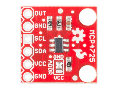 sparkfun mcp4725 convertidor digital analógico dac 12 bit interface