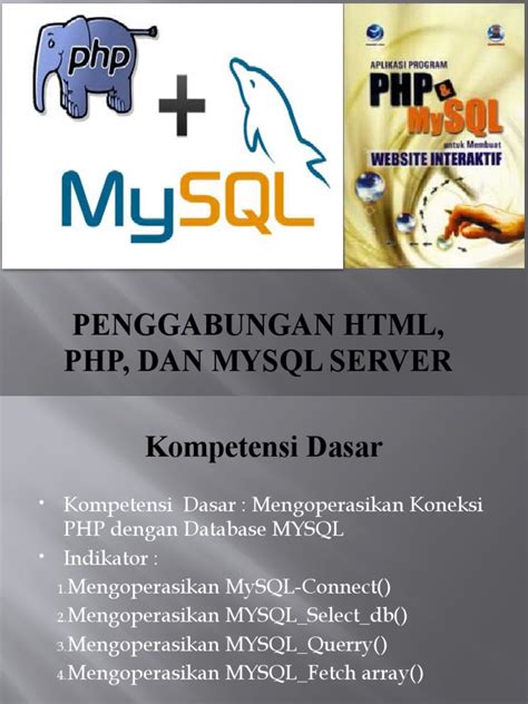 Penggabungan Html Php Dan Mysql Server Pdf Komputer