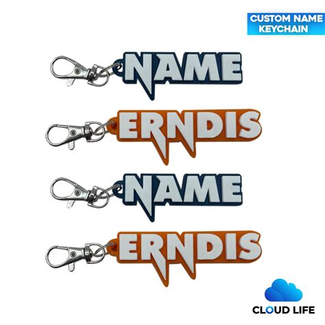 personalized keychain custom name keychain x 4 etsy