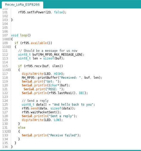 Communication Lora Esp8266 And Radio Rfm95 Trybotics