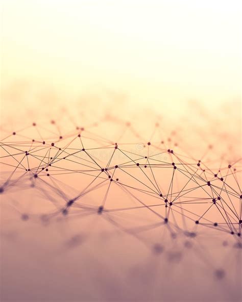 Abstract Network Connection Dots And Lines Technology Background Stock Illustration