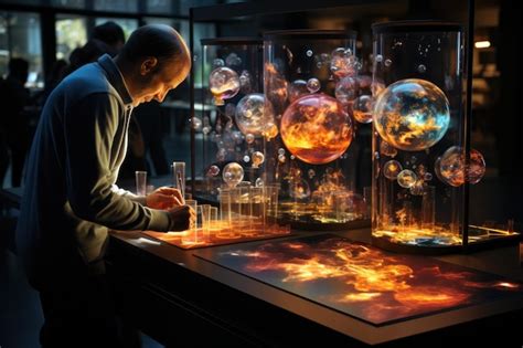 Premium Ai Image Scientists And Analysts Collaborate In A Modern